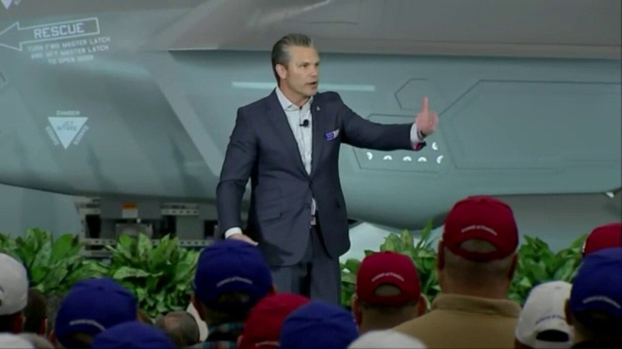 Pete Hegseth visits Lockheed Martin plant in Fort Worth