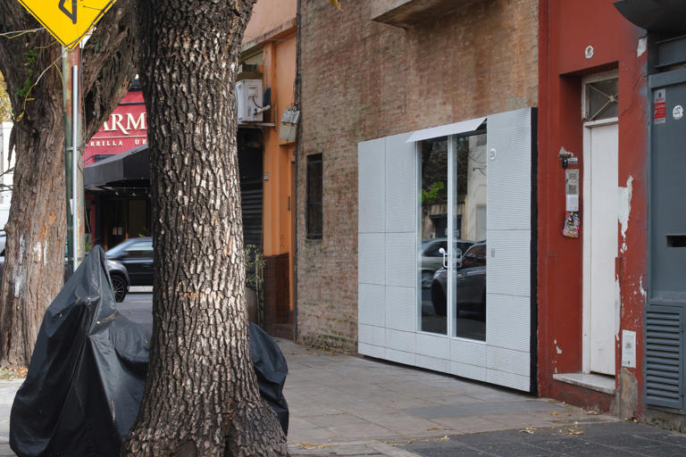 Mesh-covered Buenos Aires wine shop designed to resonate with the city ...