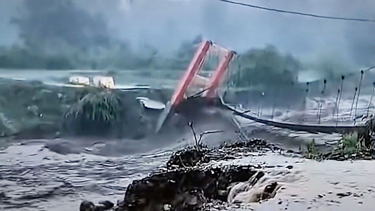 Flash flood rips through villages as residents flee in terror