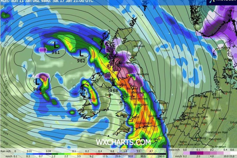 UK snow forecast maps reveal monster storm bringing up to 10 inches ...