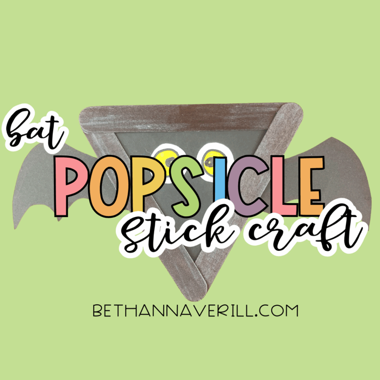 Bat popsicle stick craft