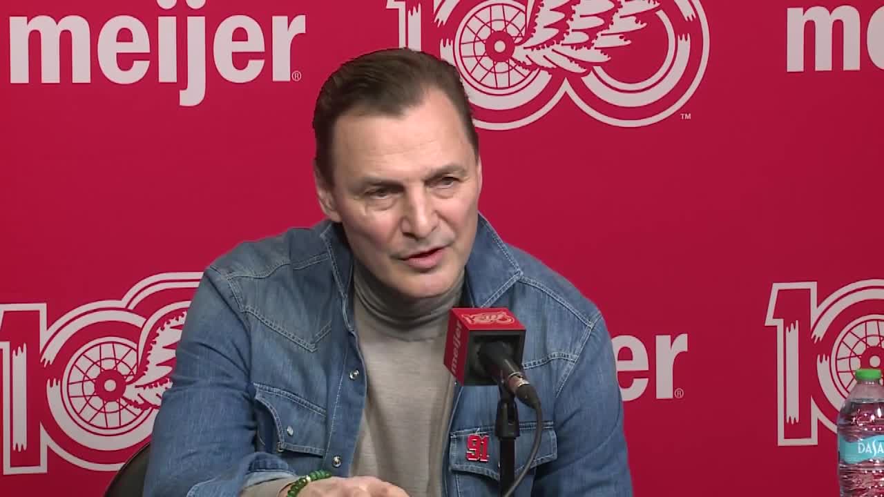Sergei Fedorov speaks on his decision to wear No. 91 with the Red Wings ...