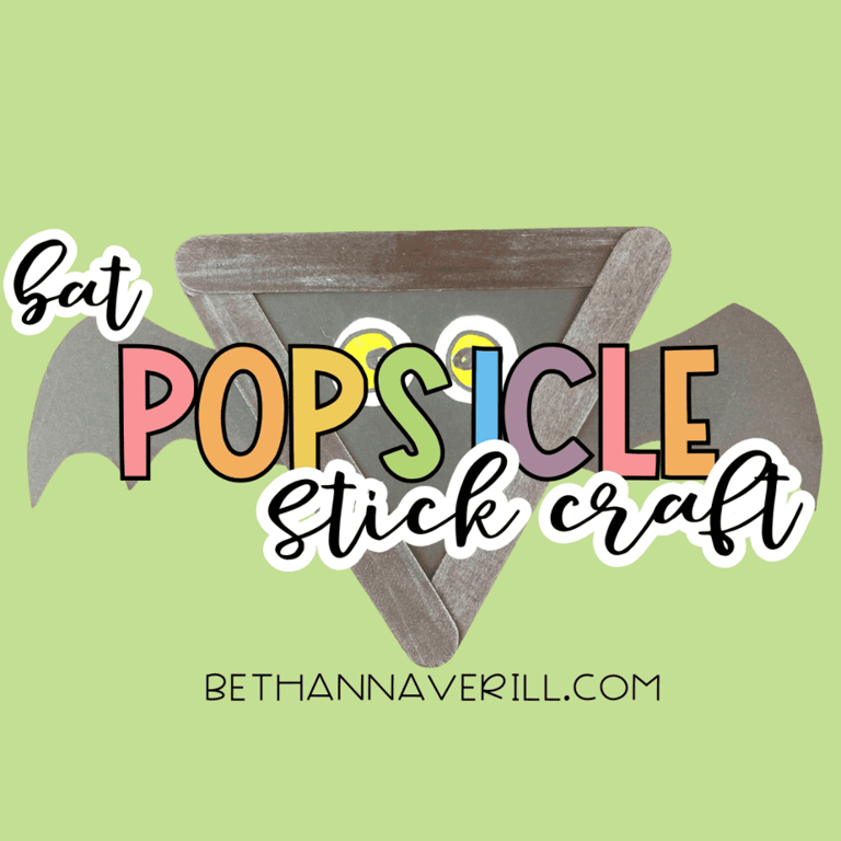 Bat popsicle stick craft