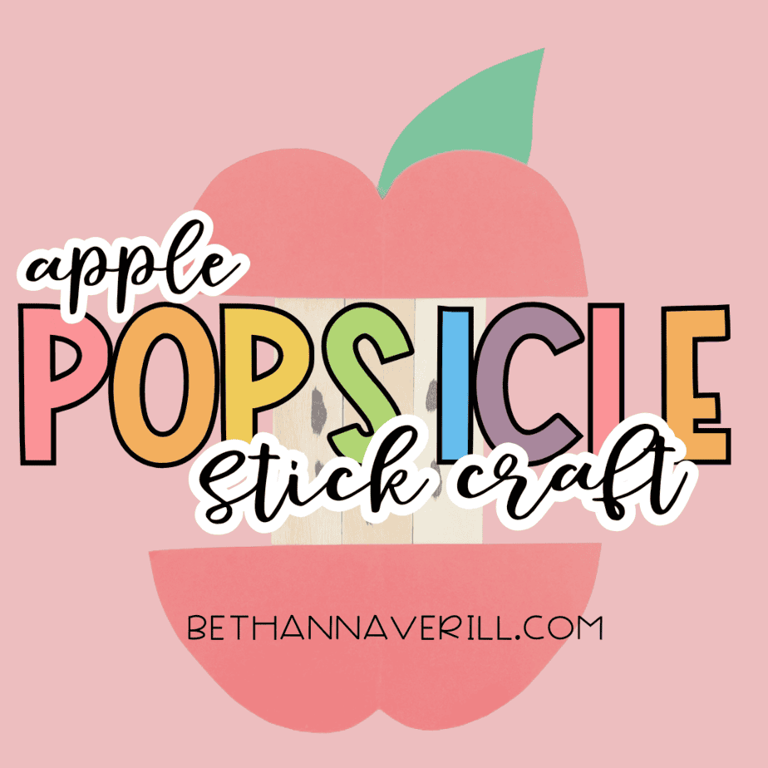 Apple popsicle stick craft