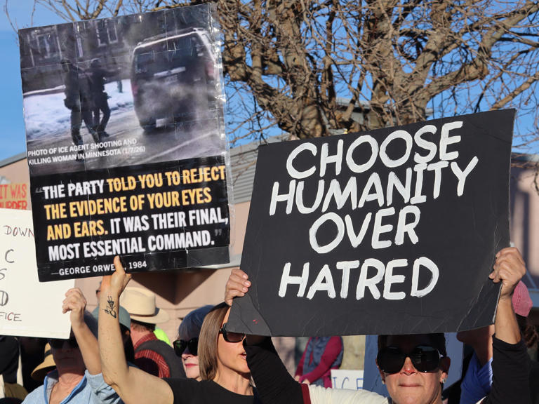 'It was cold-blooded murder.' Salinas joins ICE Out for Good protest