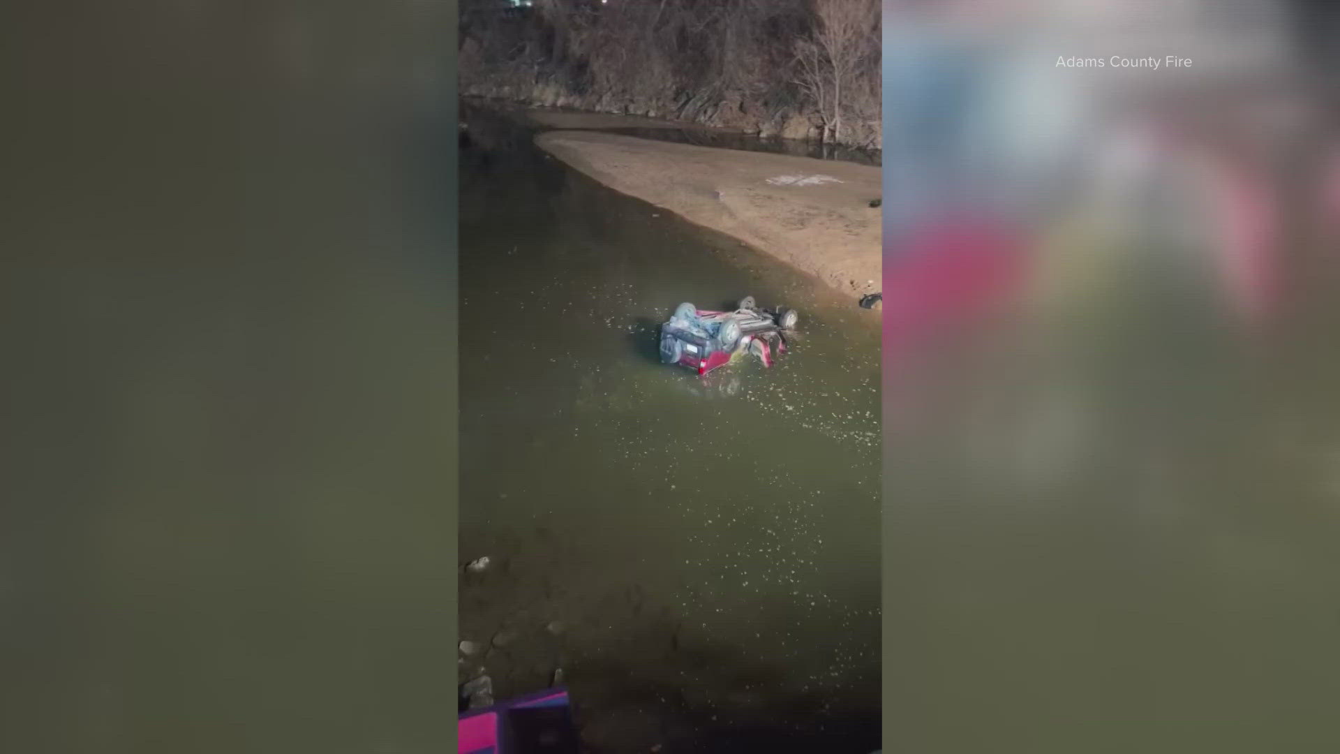 Driver dies after crashing into river