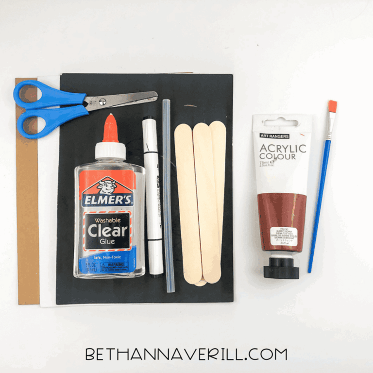 Bear popsicle stick craft