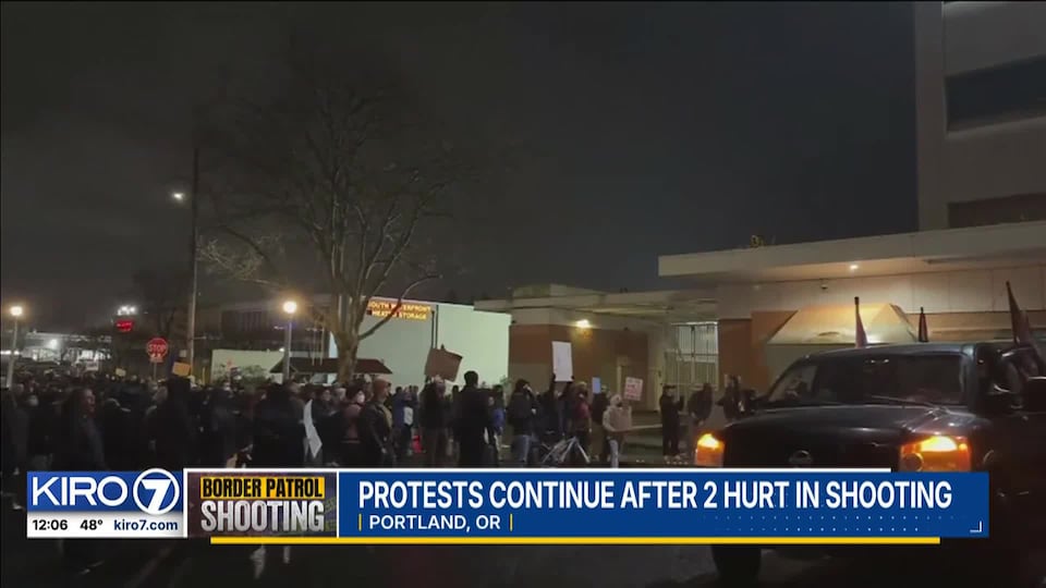 Video: Protests continue in Portland after 2 shot by federal agents