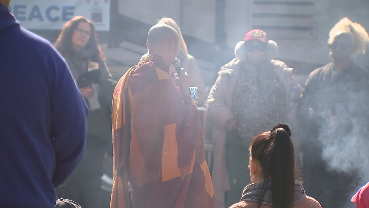Monks, on a journey for peace and unity, stop in Chester County
