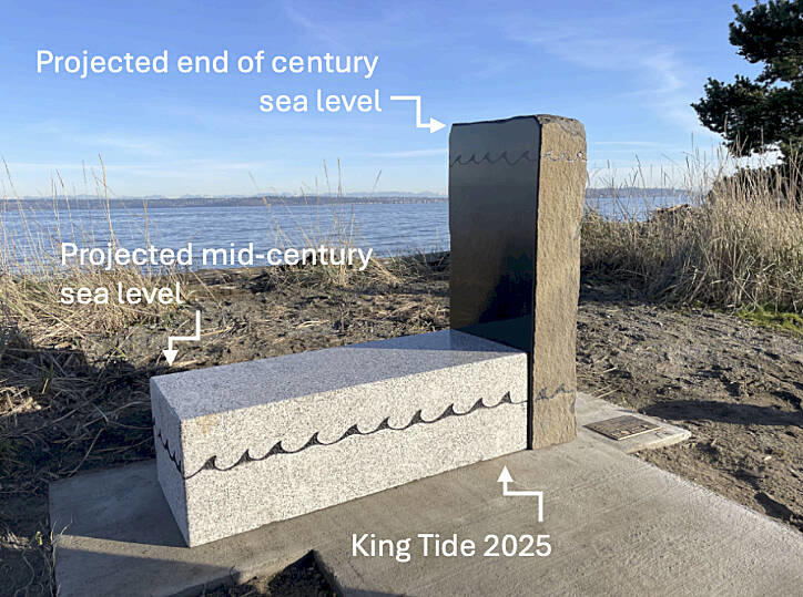 Reverse time capsule for sea-level rise installed at Fay Bainbridge