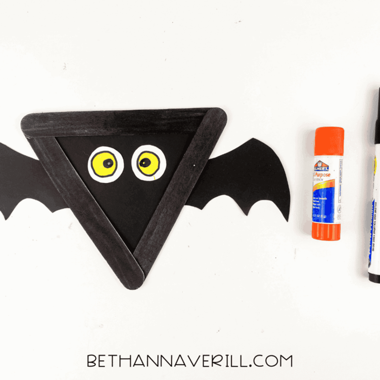 Bat popsicle stick craft