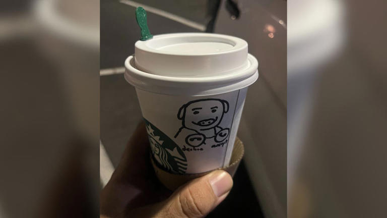 Starbucks employee serves LA sheriff's deputy coffee with hand-drawn ...
