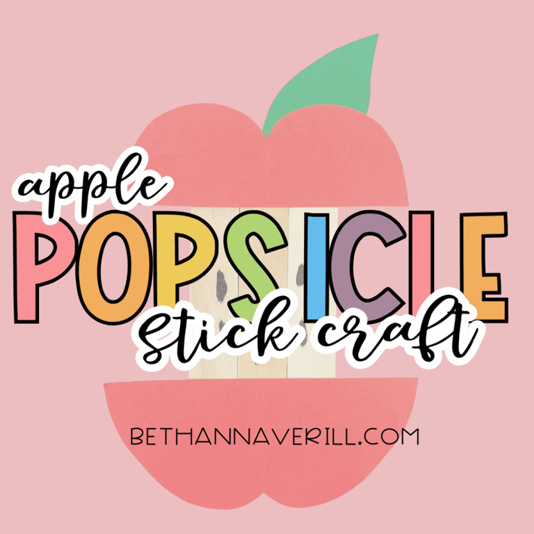 Apple popsicle stick craft