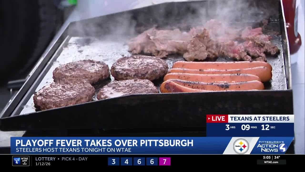 Family holds tailgating party as 'playoff fever' hits Steelers Nation