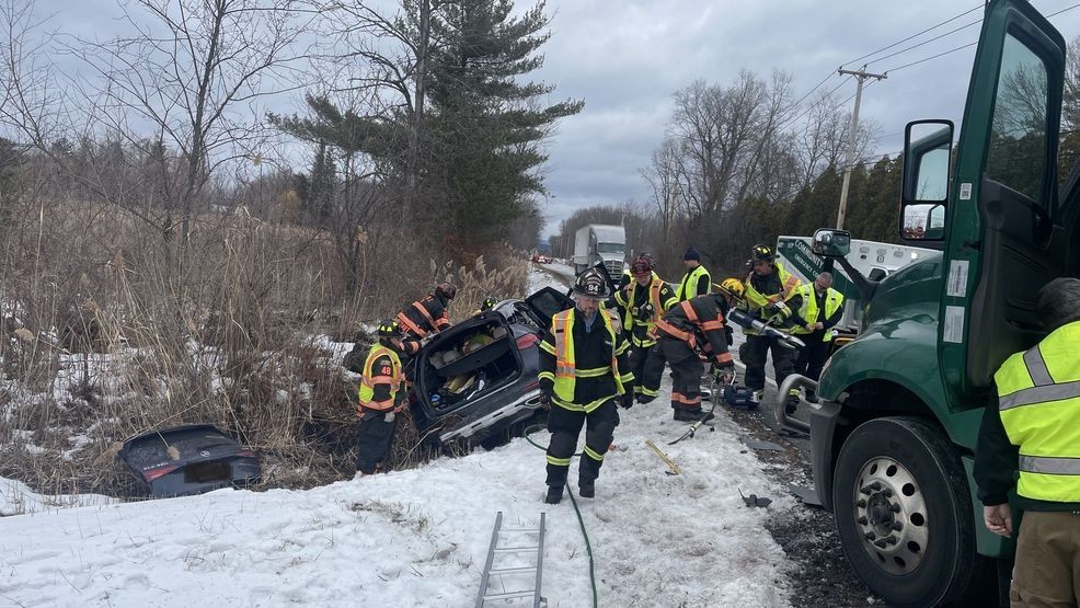 Emergency crews cut off roof of car to save person after serious crash ...