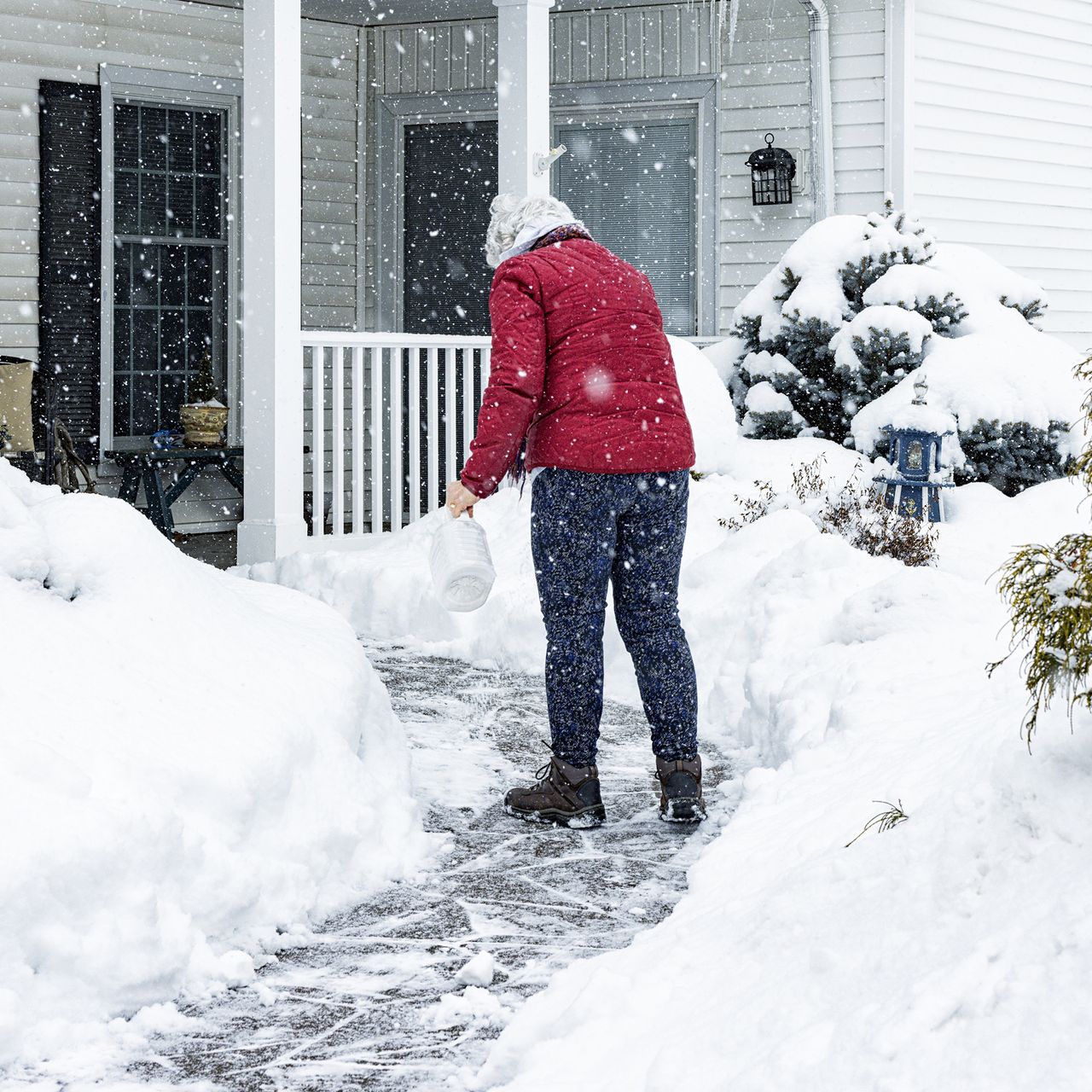 Slippery winter paths and decks? This easy, natural fix adds instant ...
