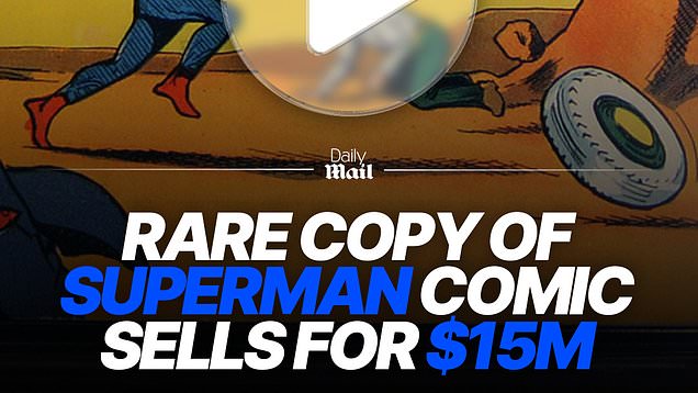 Rare Superman comic sells for record $15 million at auction