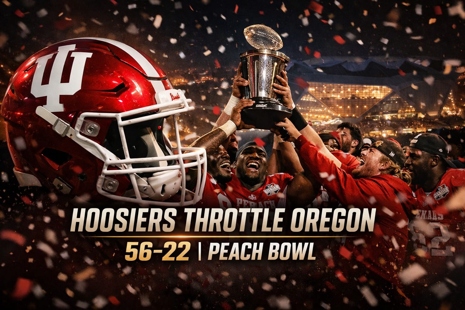 Hoosiers throttle Oregon in Peach Bowl, punch ticket to national ...