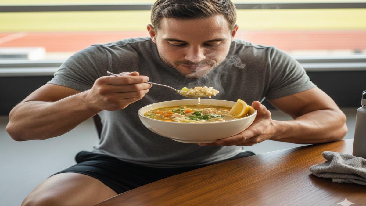 Greek-style chicken and rice soup with lemon: The 20-minute comfort ...