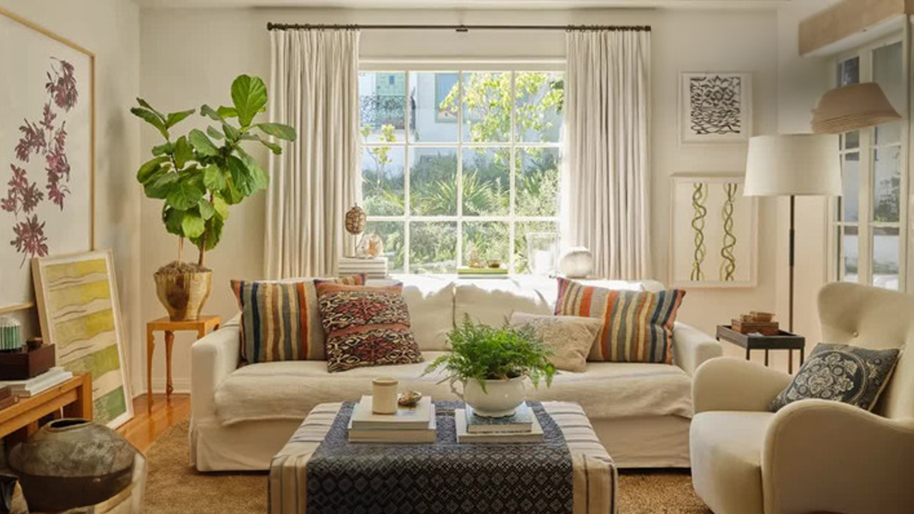 A collection-filled home layered in pattern & art