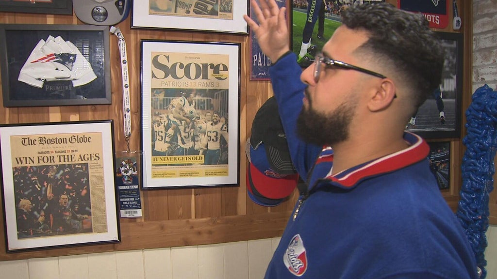 Fan transforms basement into Patriots shrine with help from Donnie Wahlberg