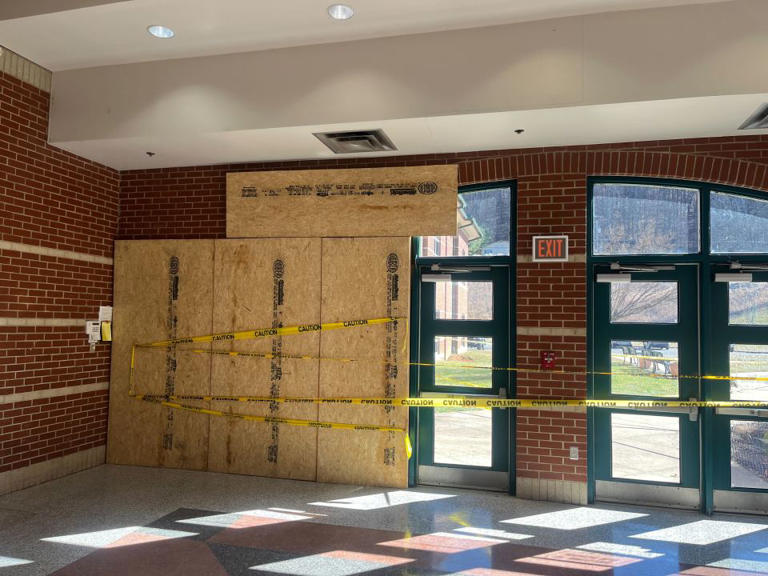 Video: Security footage shows truck crash into Indian Trail Middle School