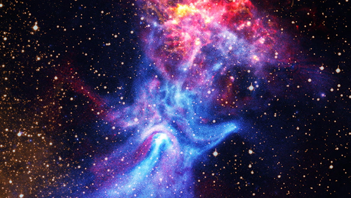 Hand-shaped nebula carved by pulsar in amazing X-ray and radio ...