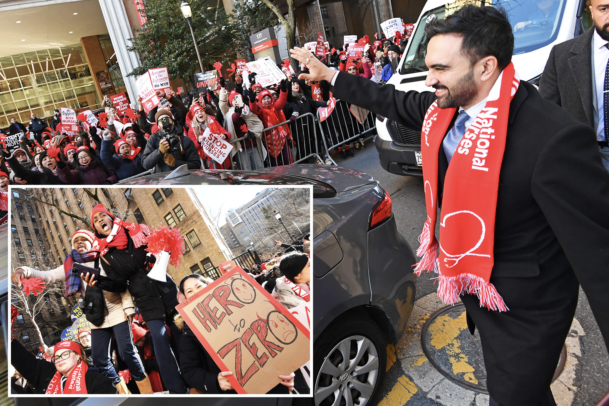 Mayor Zohran Mamdani raises eyebrows by joining 15K striking NYC nurses ...