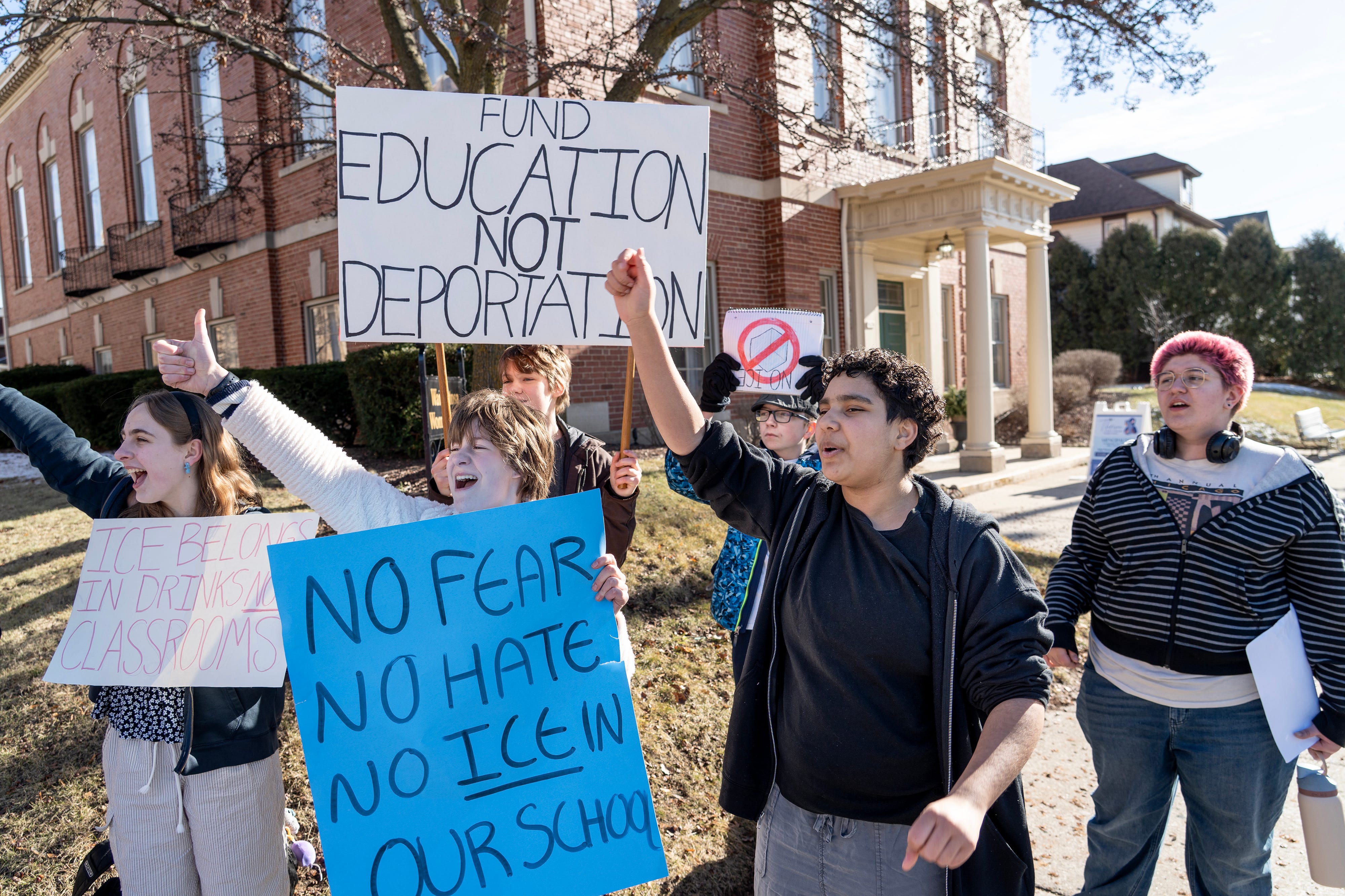 Wauwatosa East students walk out to protest ICE