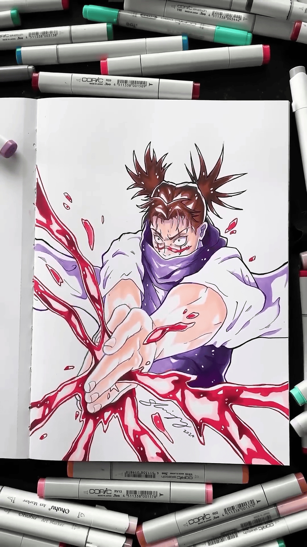 How to blend colors with a fine tip