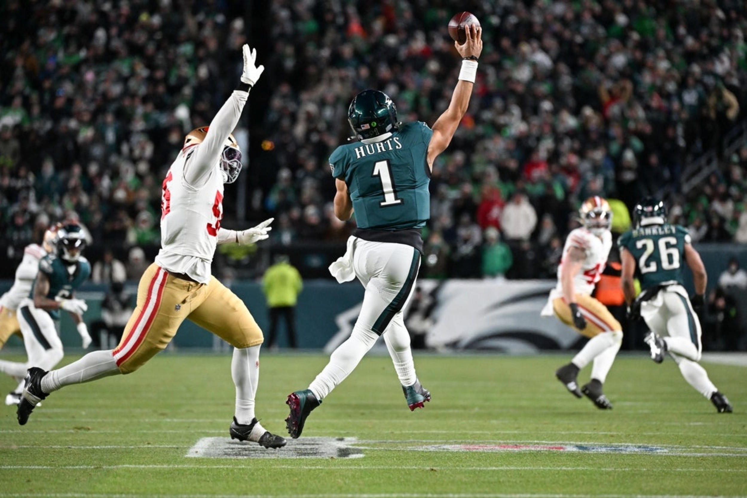 Eagles QB Jalen Hurts: 'Too soon' to think about OC returning