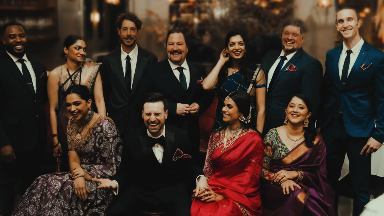 Actress Deepika Padukone radiates joy at close friend's wedding in New ...