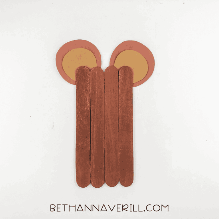 Bear popsicle stick craft
