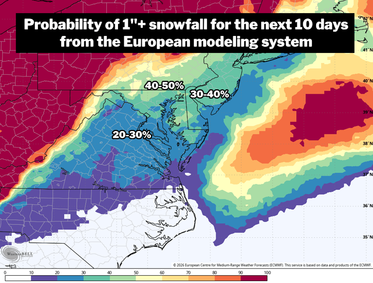 CWG live: Seasonably chilly through midweek. Snow chances on Thursday fade