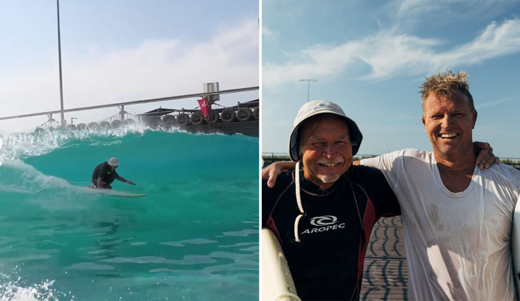 Taj Burrow went surfing at Surf Abu Dhabi with his (ripping) dad