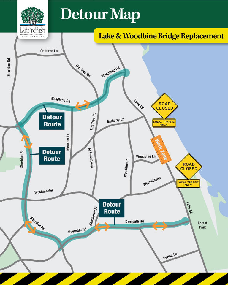 Bridge replacement project will bring months of detours for Lake Forest