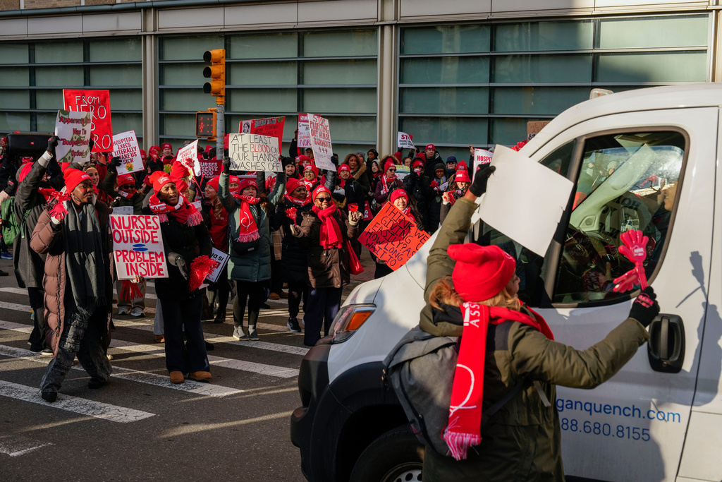 Thousands of nurses go on strike at several major New York City hospitals