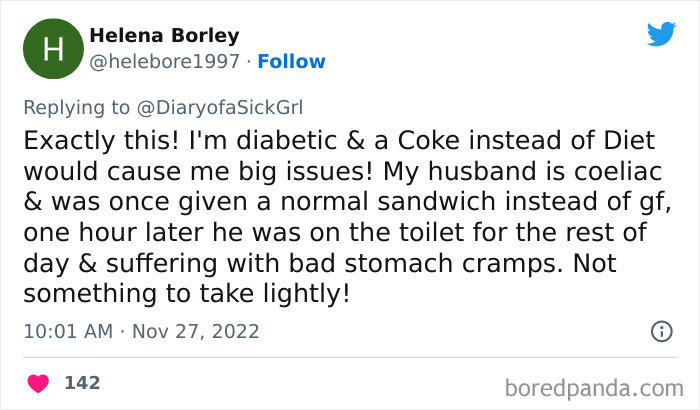 36 accounts of serious health risks from ignored food allergies