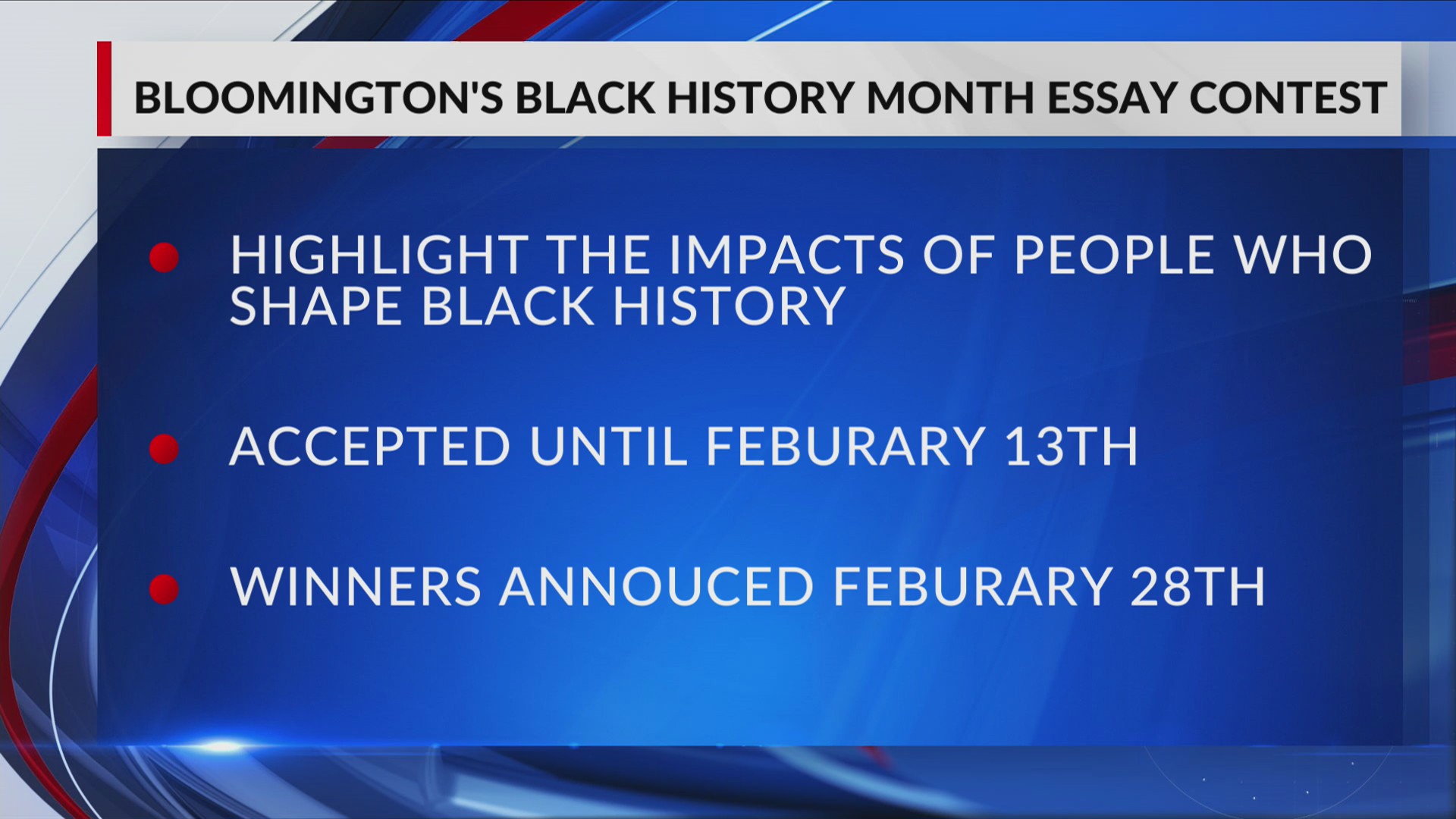 Win gift cards in Bloomington's Black History essay contest