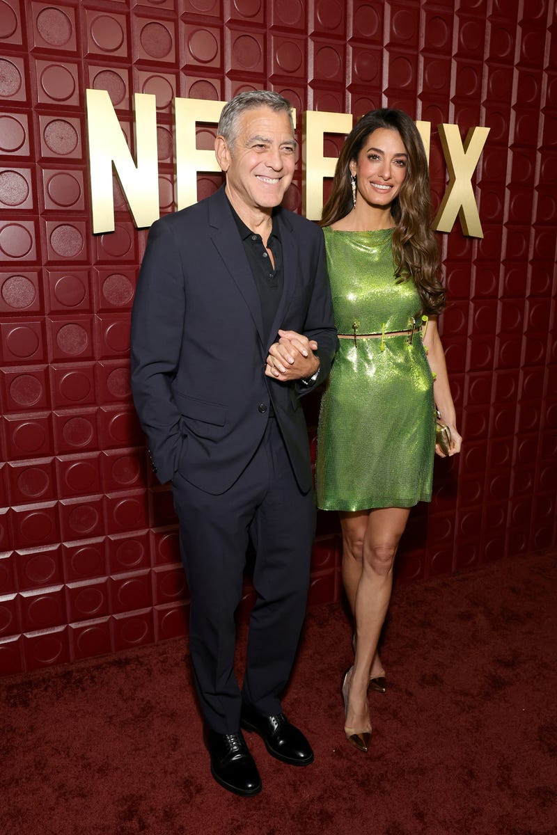 Amal Clooney changed into an electric green minidress for a Golden ...