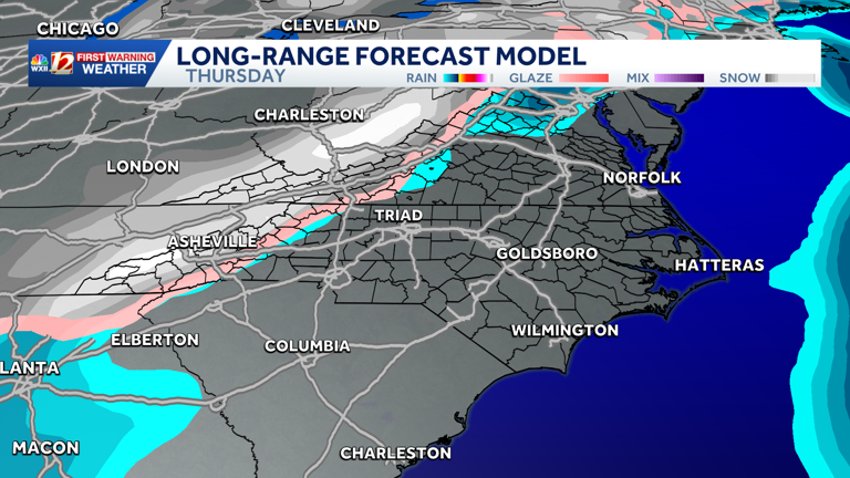 Snow chances return to the North Carolina mountains late Wednesday