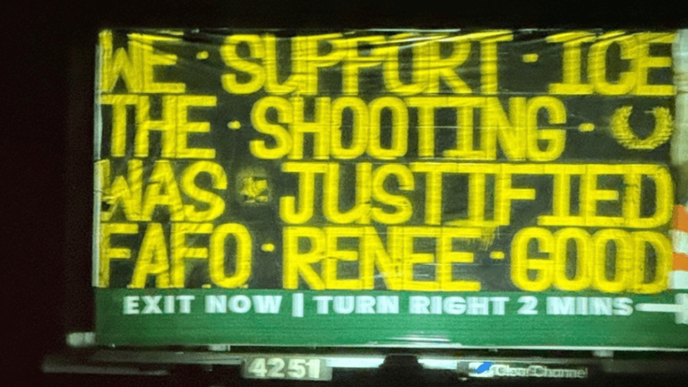 Billboard next to Southern California highway hijacked with pro-ICE ...