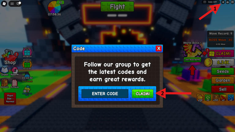 [Boss battle] Plant Brainrot Simulator codes (January 2026)