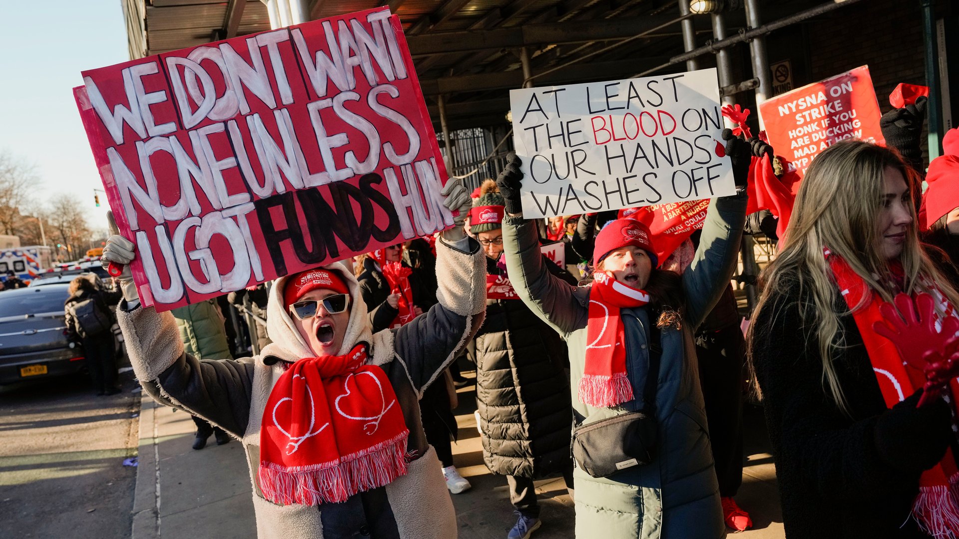 Thousands of New York City nurses go on strike amid rampant flu season