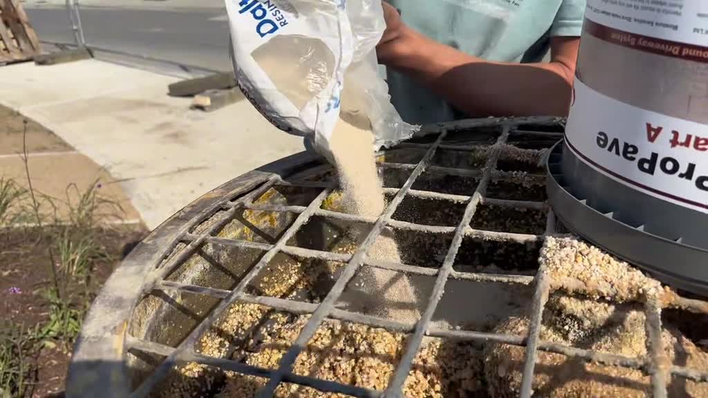 Watch this resin bound walkway transform a park path