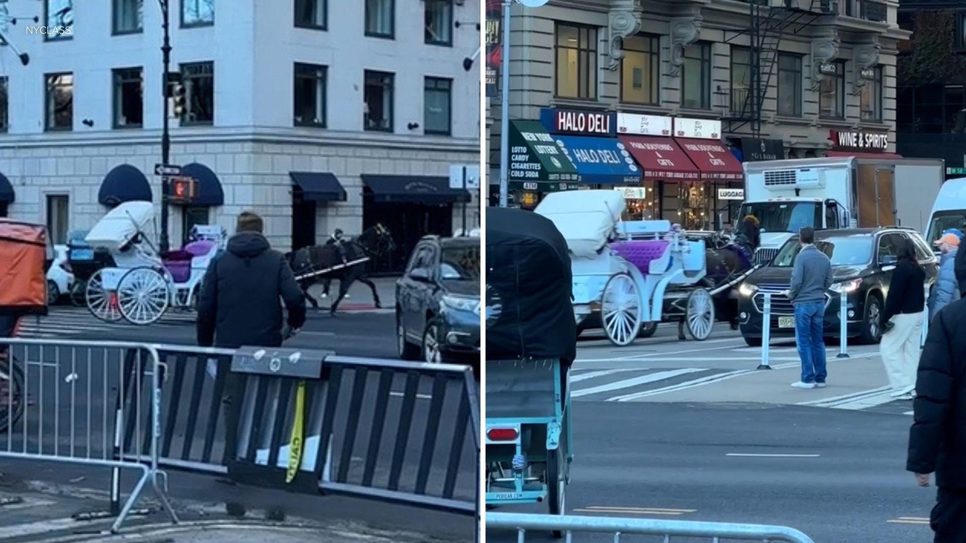 Runaway carriage horse runs into traffic, crashes into vehicles in Midtown