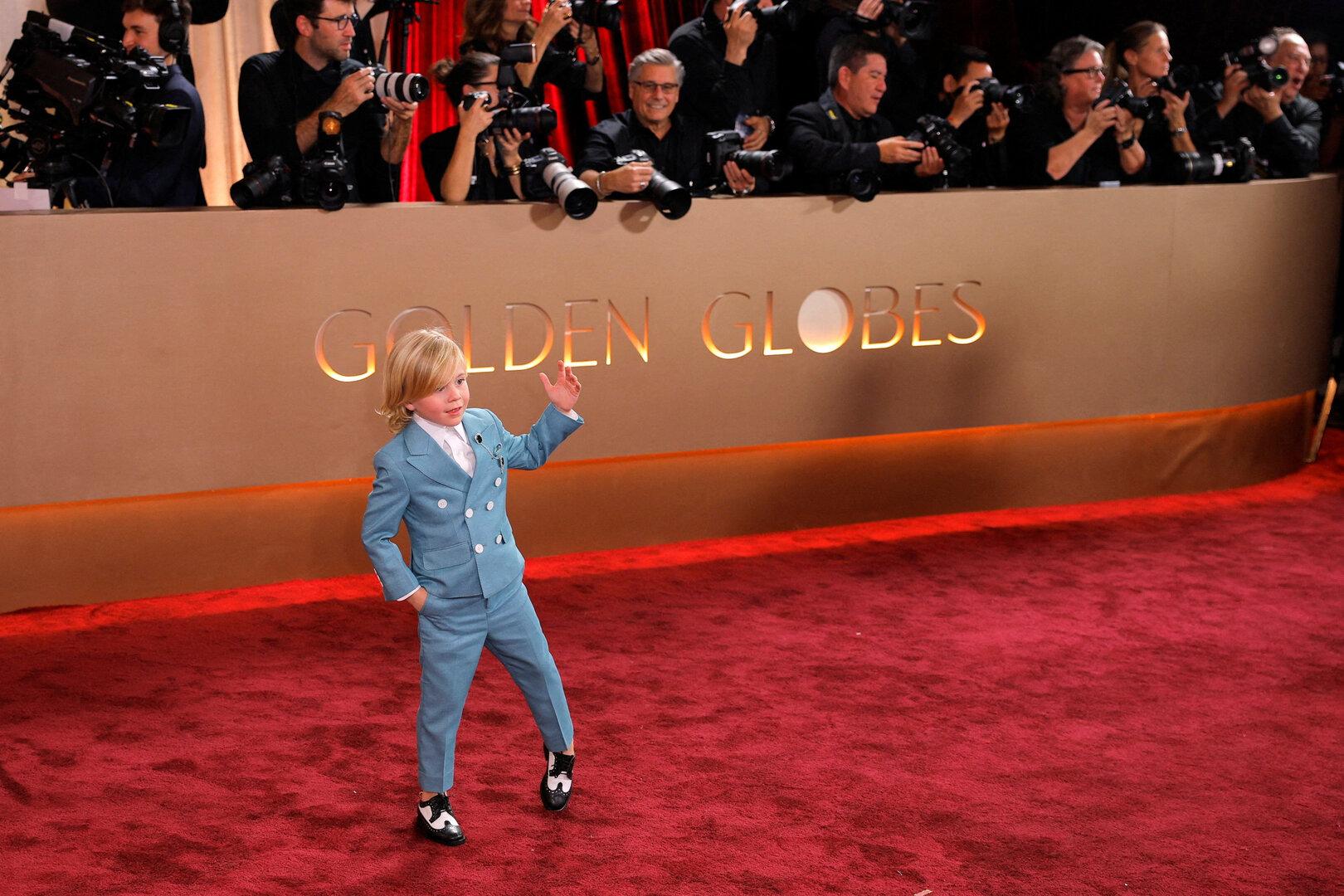 Ein kleiner Bub stahl bei den Golden Globes allen die Show