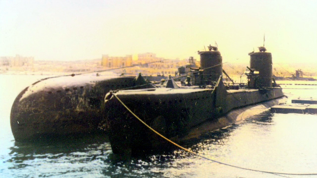 The WW2 submarine found bent and deformed