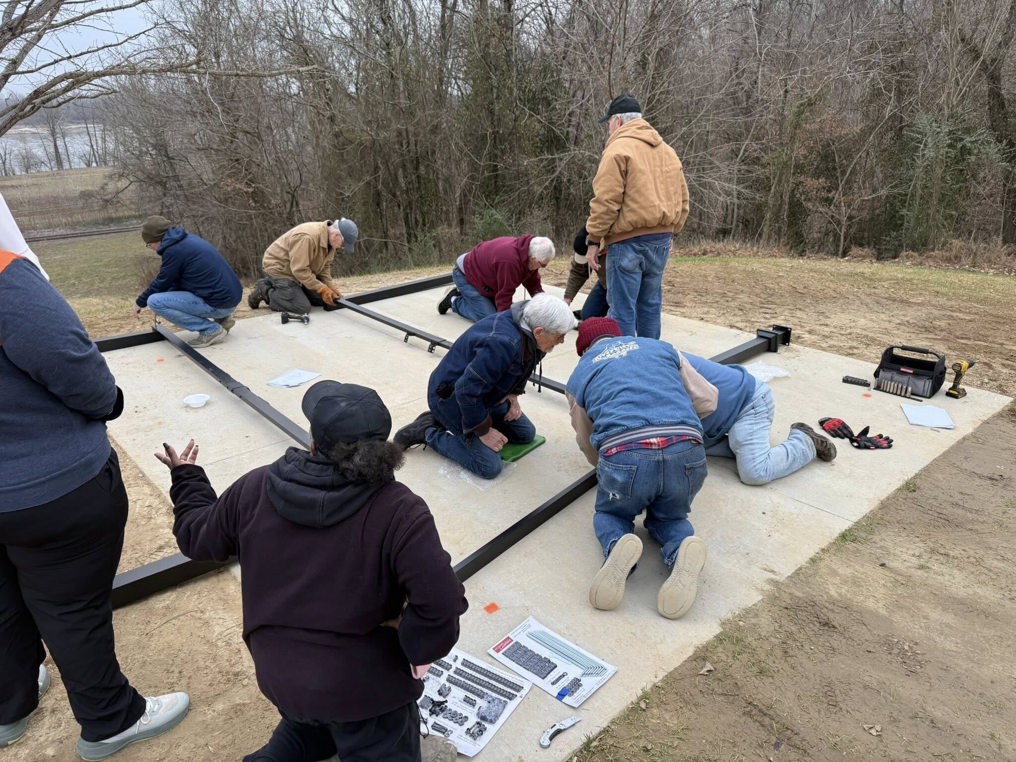 New riverfront shelter built at Walker Park