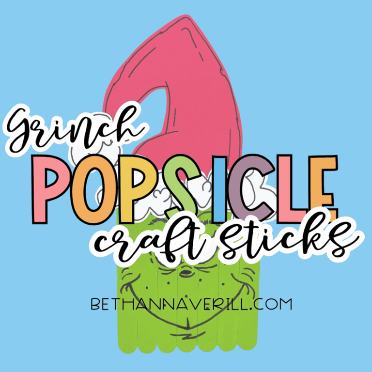 The Grinch popsicle stick craft